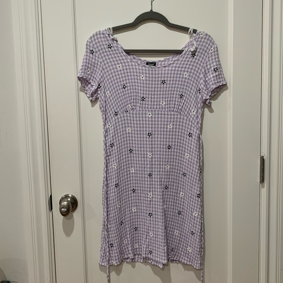 Dresses | Vintage Lilac Checkered Plaid Sundress | Poshmark
